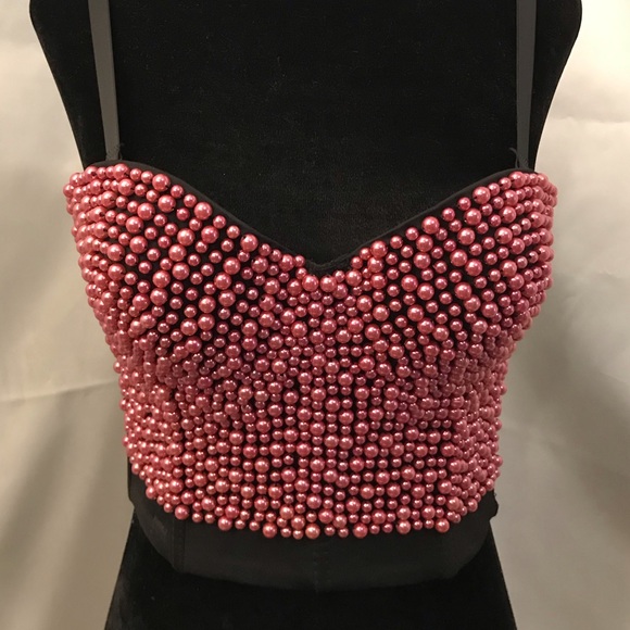 Lydia | Other | Pink Pearl Bustier | Poshmark